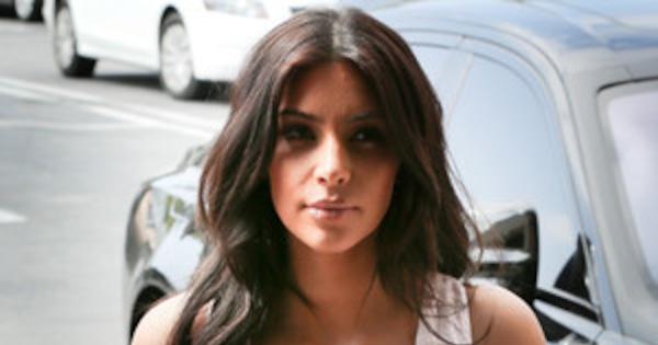 Kim Kardashian Steps Out In Boob Baring Dress After Vogue Cover